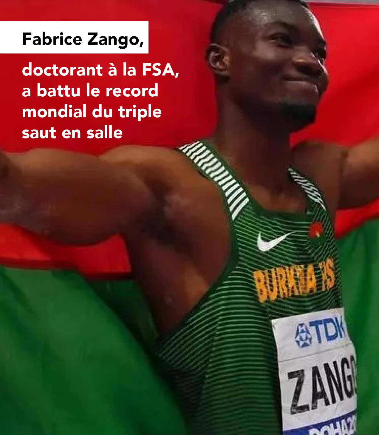 Un nouvel exploit mondial pour Fabrice Zango, doctorant à la FSA ...